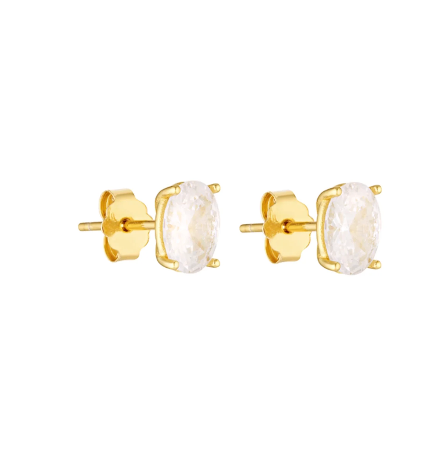 Porter Oval Studs Gold